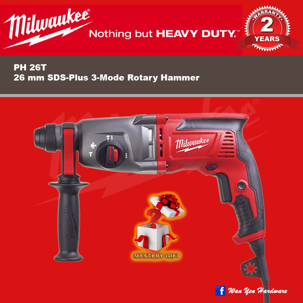 PH26T MILWAUKEE 26mm SDS-Plus 3-Mode Rotary Hammer 800W | Shopee Malaysia