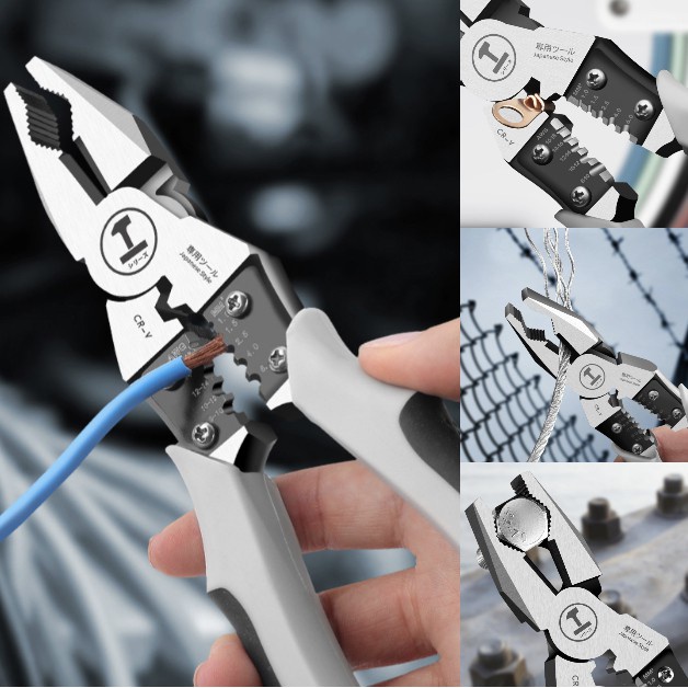 9-Inch Japanese Design Multi-Purpose Pliers For Electricians Can Cut ...