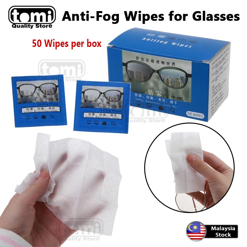 1pc Anti-Fog Wipes for Glasses Pre-moistened Antifog Anti Fog Lens Wipe ...