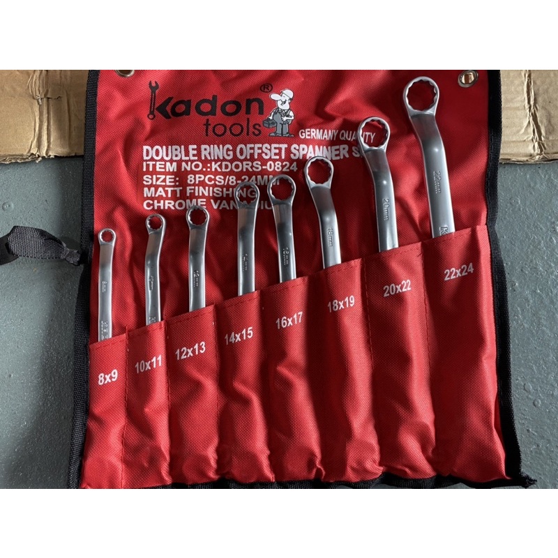 Double Offset Ring Combination Spanner Set 8-24 (8pcs) | Shopee Malaysia