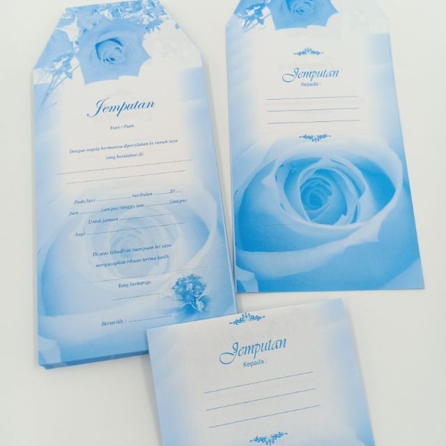 💥SLIP JEMPUTAN(BIRU)💥100PCS💥INVITATION KAD💥 | Shopee Malaysia