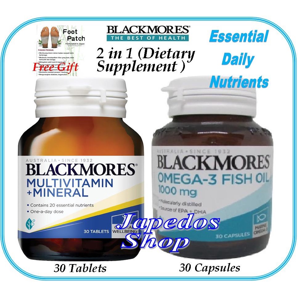 2 in1 Dietary Supplement Blackmores Multi Vitamin 30'S and Blackmores ...