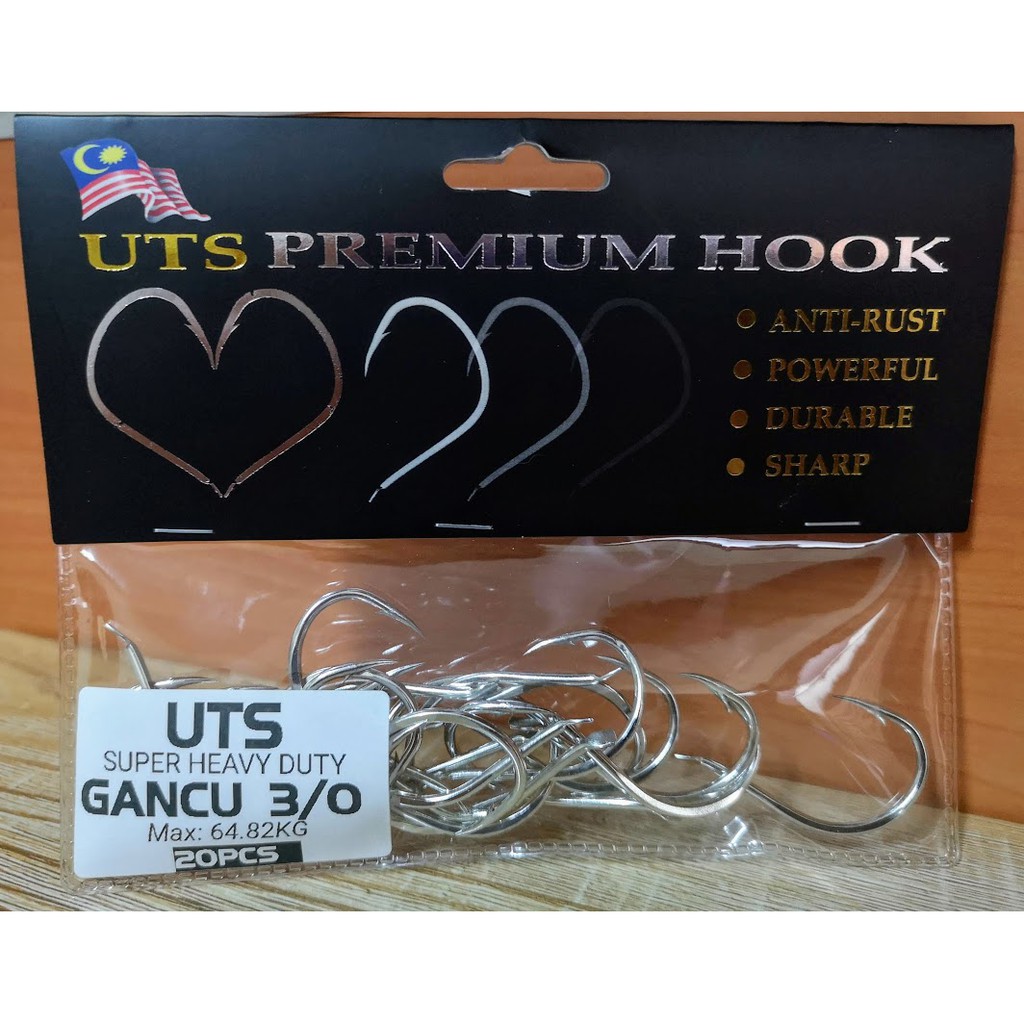 UTS GANCU Mata Jigging Hook 1/0;2/0;3/0;4/0 (20/50PCS) | Shopee Malaysia
