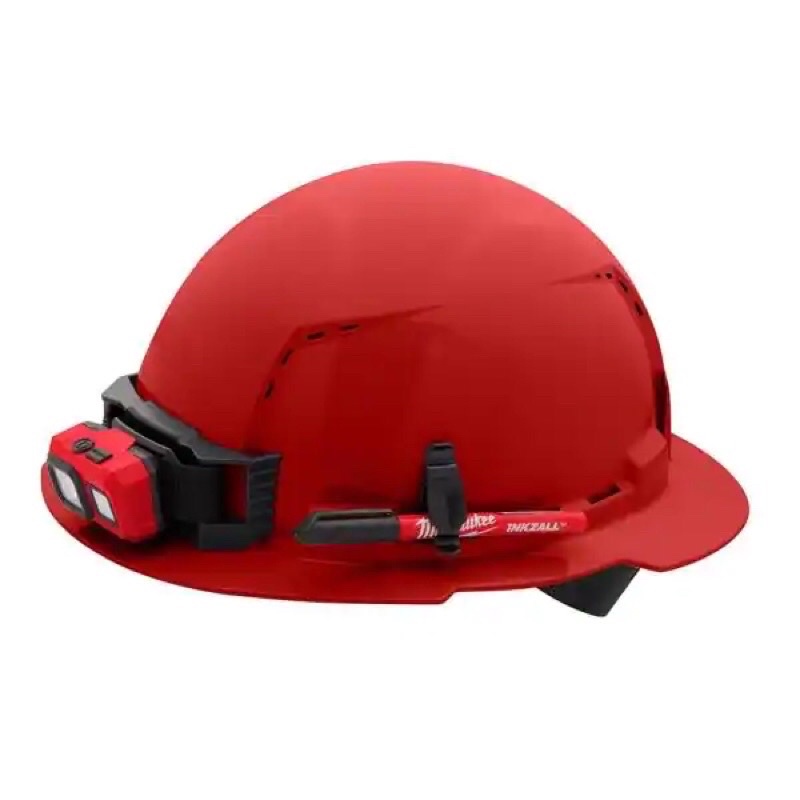 MILWAUKEE FULL BRIM HARD HATS (red colour) | Shopee Malaysia