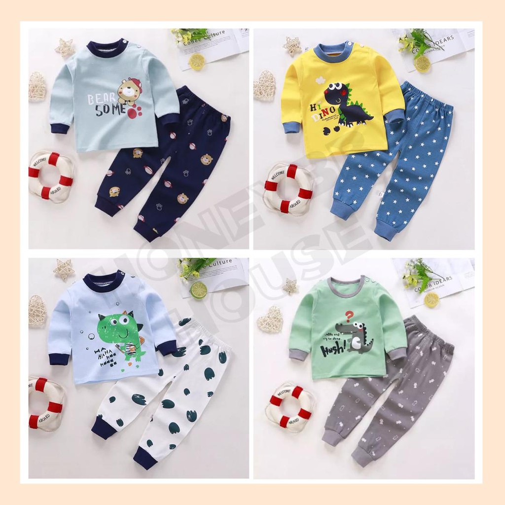 [READY STOCK] Cotton Baby Kids Pyjamas Set Baby Nightwear Newborn ...