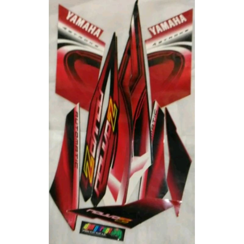 MERAH HITAM 2006 nouvo z striping stickers for body, red, maroon, black ...