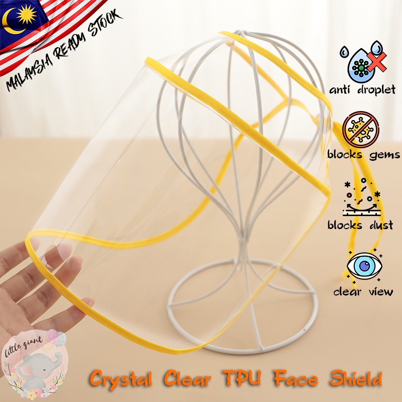 [READY STOCK] CRYSTAL CLEAR TPU BABY FACE SHIELD KIDS FACE SHIELD WITH ...
