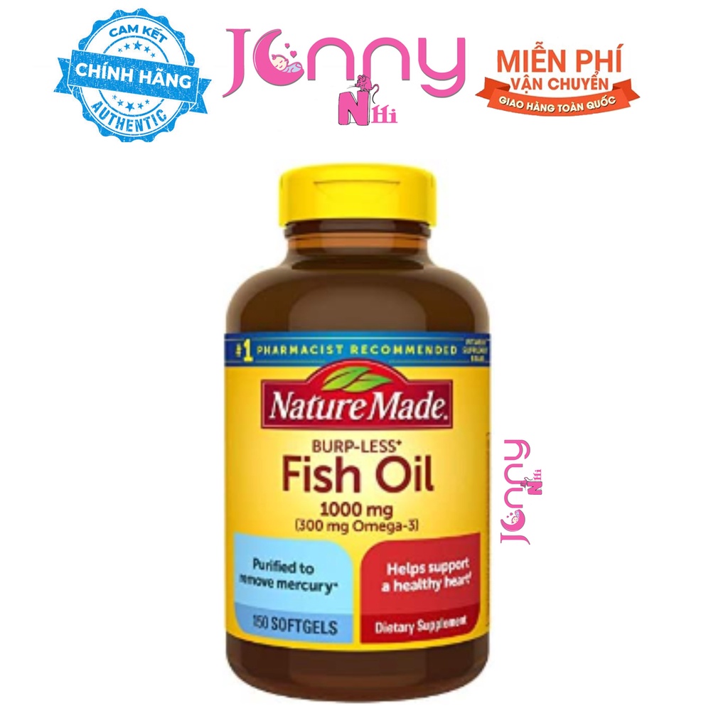 Nature Made Fish Oil 1000mg (300mg Omega 3) - 150 capsules | Shopee ...