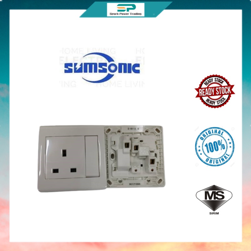 13A SINGLE SWITCH SOCKET W/Sirim -S-8113B | Shopee Malaysia