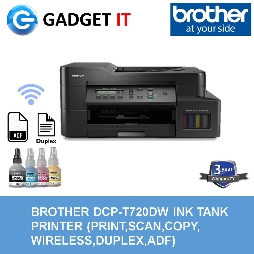 Brother DCP-T730DW Color Ink Tank Printer (Print, Scan, Copy, Wifi ...
