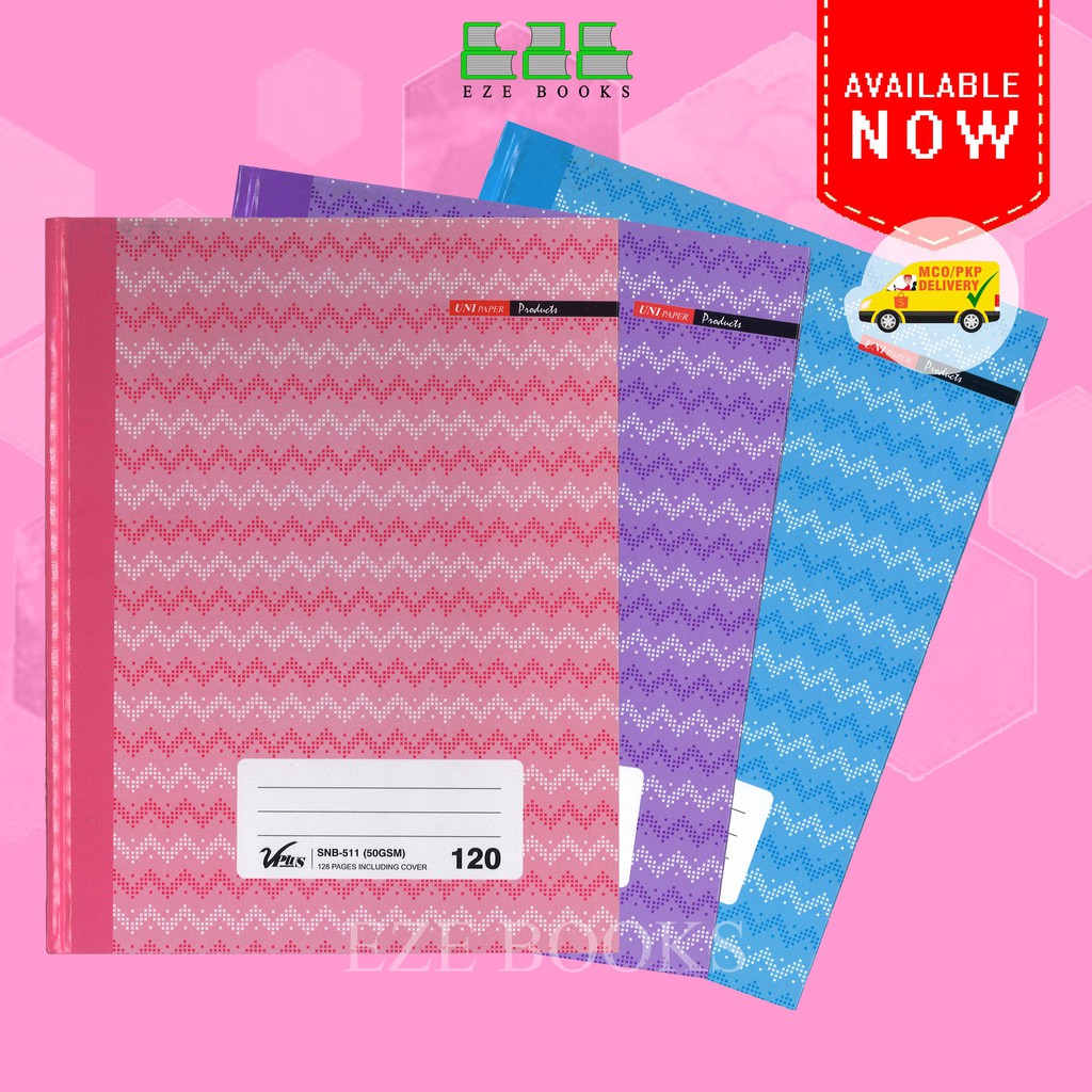 (EZE) UNI FOOLSCAP BOOK QUARTO (PENDEK) | BUKU LOG KULIT TEBAL 120p 200p 300p 400p 50GSM ...