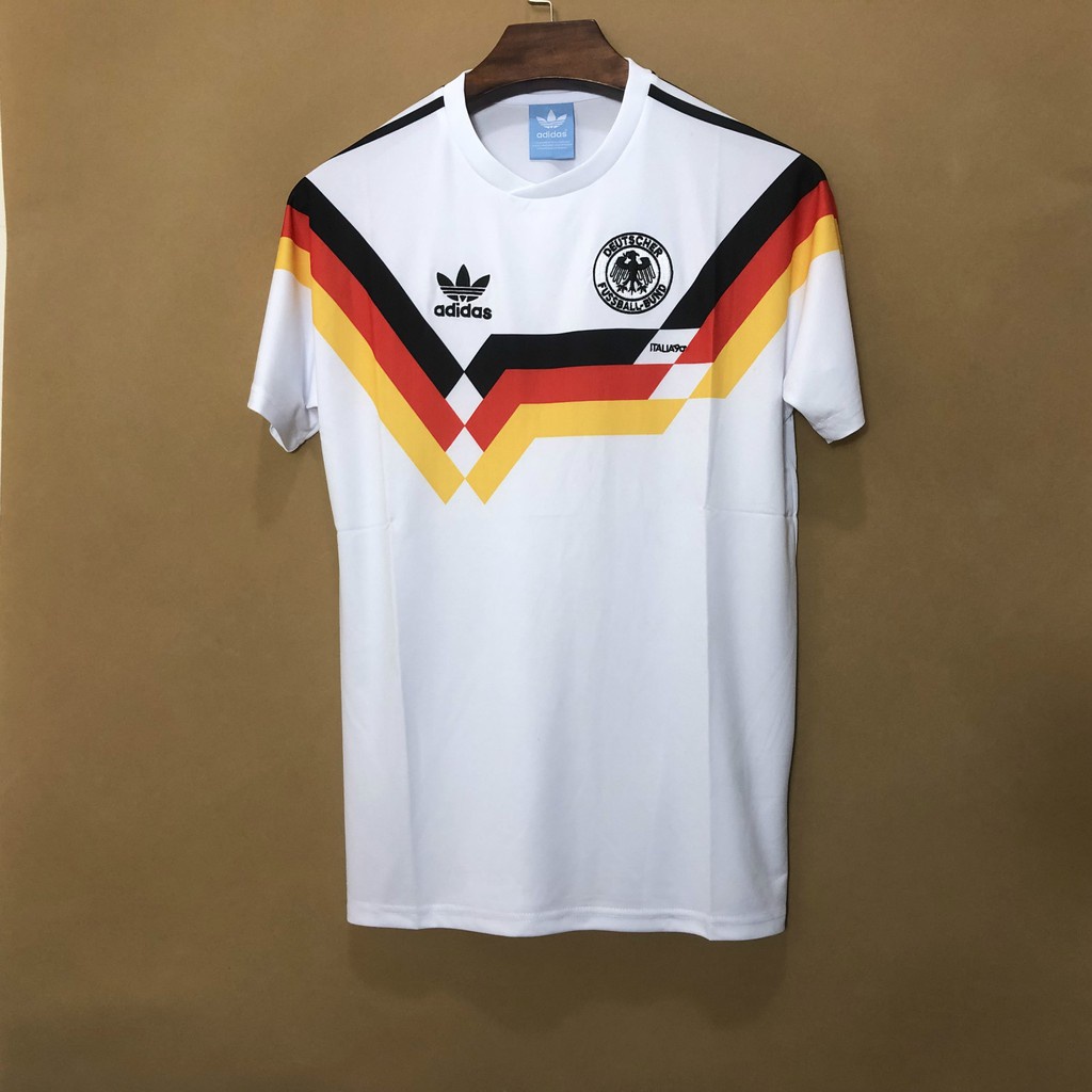 1990 Germany Home Retro Soccer Jersey Football | Shopee Malaysia
