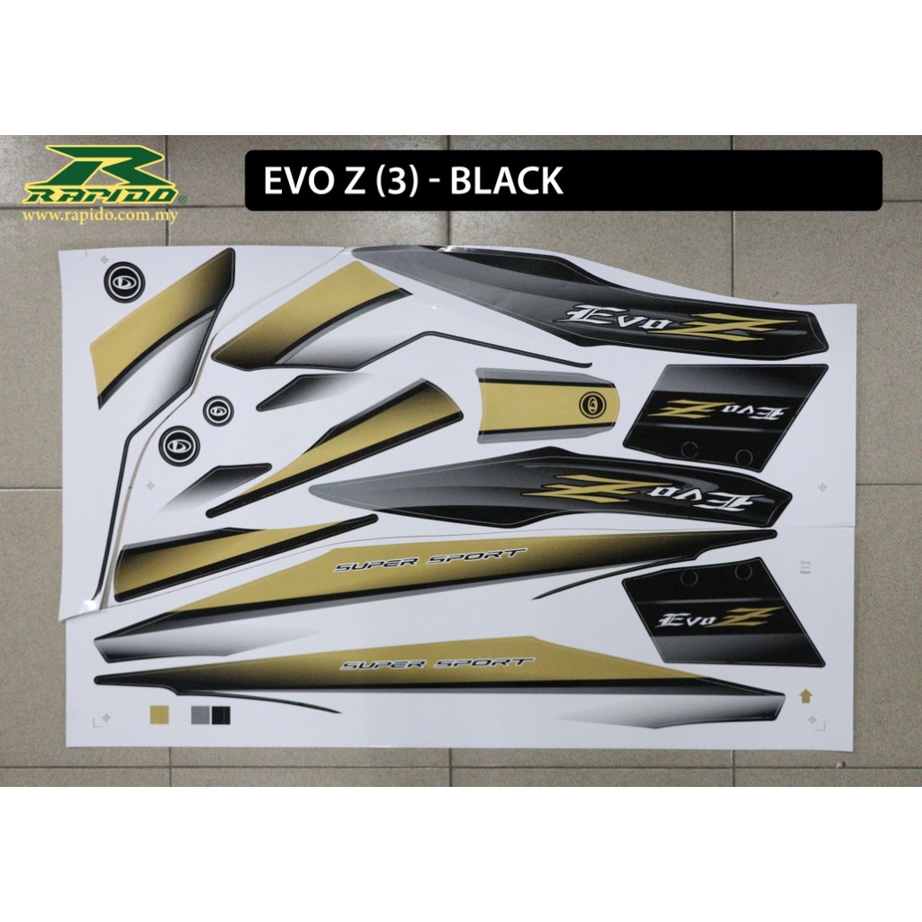 Demak Evo110 EvoZR110 DVS110 EX90 Body Cover Set Stripe Sticker | Shopee Malaysia