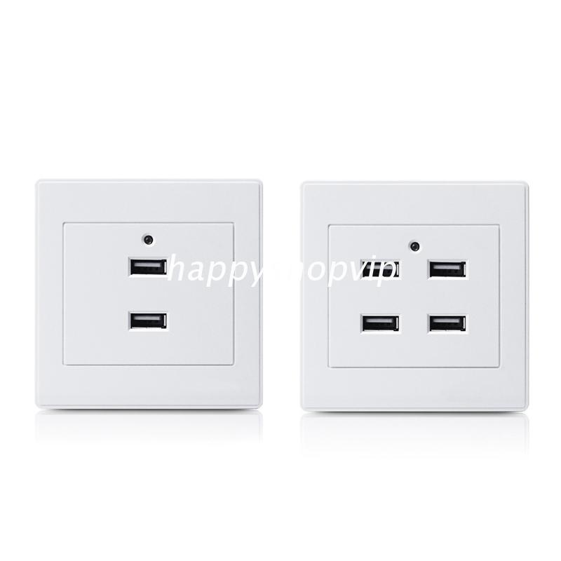 HSV 2/4 Ports USB Electrical Socket Station Power Adapter Plug Outlet 110V-250V for Home Office ...