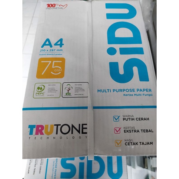 [ECER 50 LBR] HVS A4 F4 SIDU PAPER 75 GRAM / HVS A4 F4 PAPERONE / HVS ...