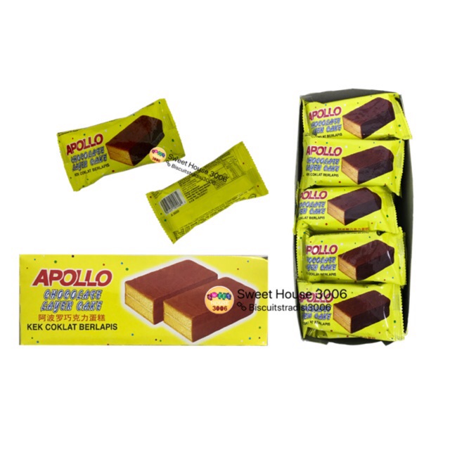 Apollo Chocolate Layer Cake 18g Childhood Snack Jajan Zaman Dulu Kanak ...