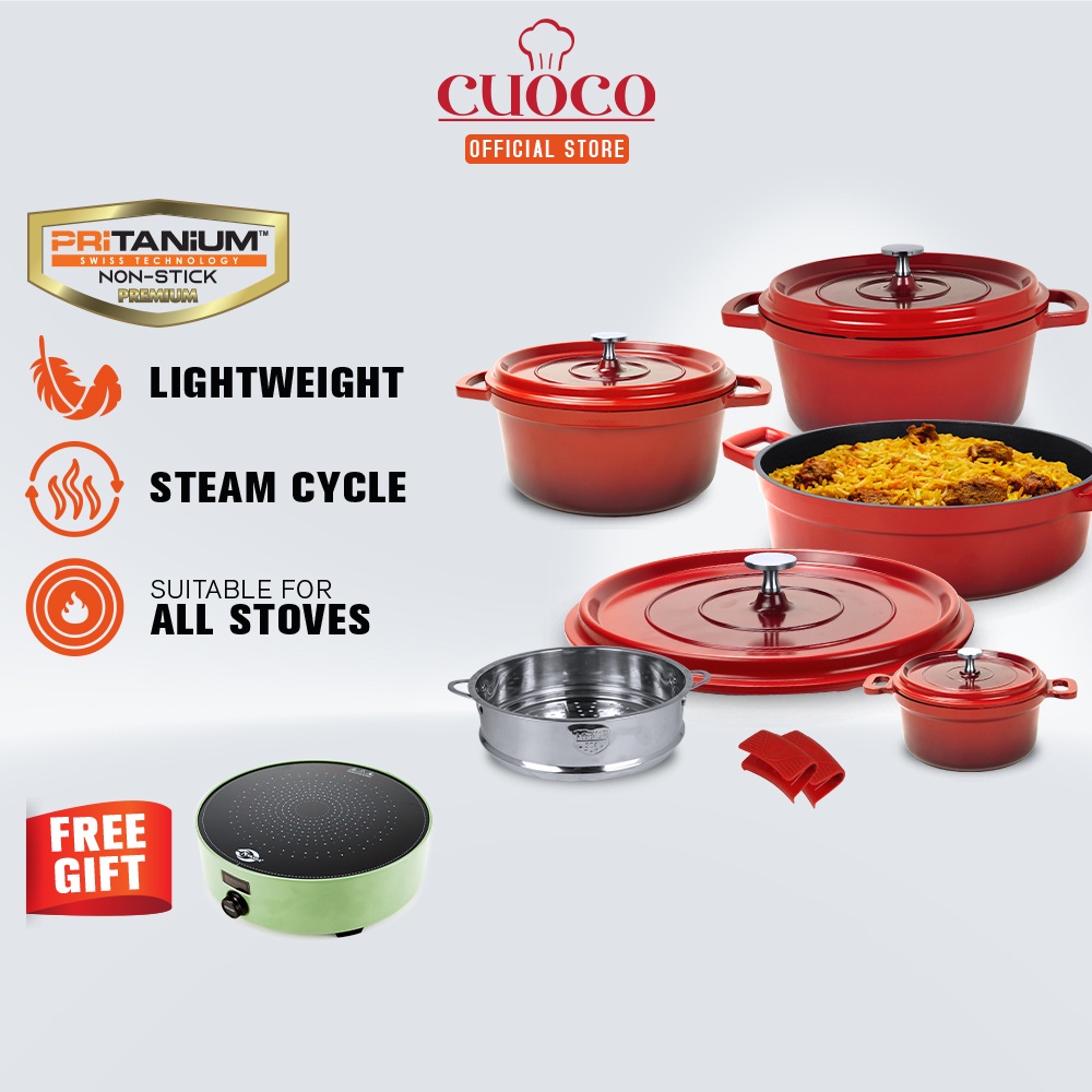 Cuoco Premium Cookware Set CPC5A FREE PCP1000 + NKD201 | Shopee Malaysia