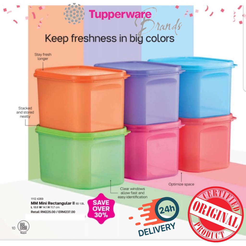 Food Storage Bekas Makanan Tupperware Mini Modular Mate Rectangle II 1. ...