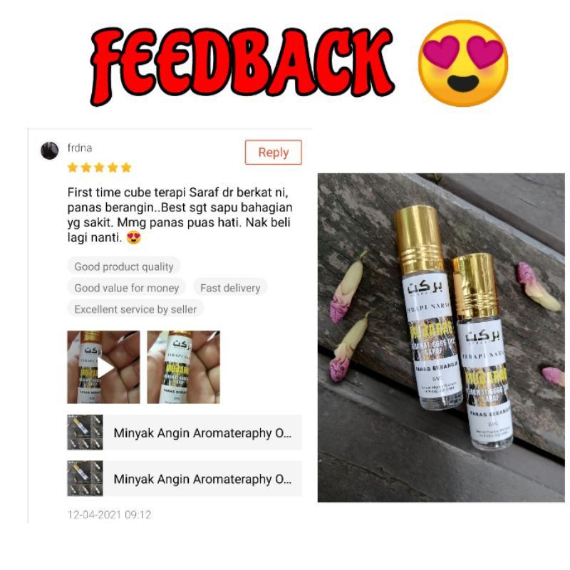 KESAN 1 SAAT Roll on Resdung Sinus Saraf Lemon Lavender Aura Terapi ...