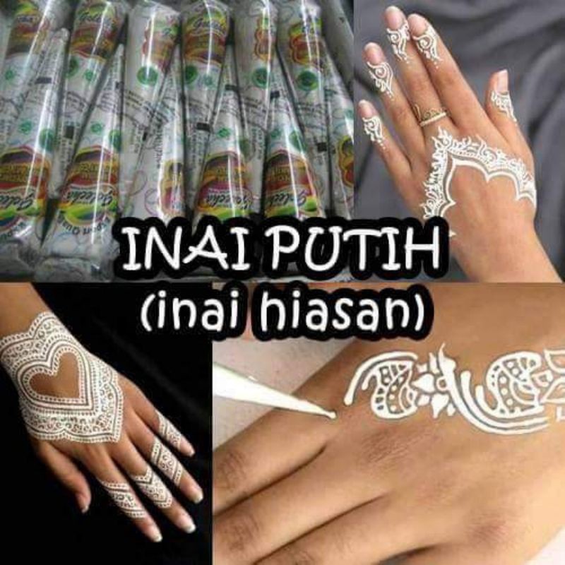 INAI KONE UKIR WARNA PUTIH | Shopee Malaysia