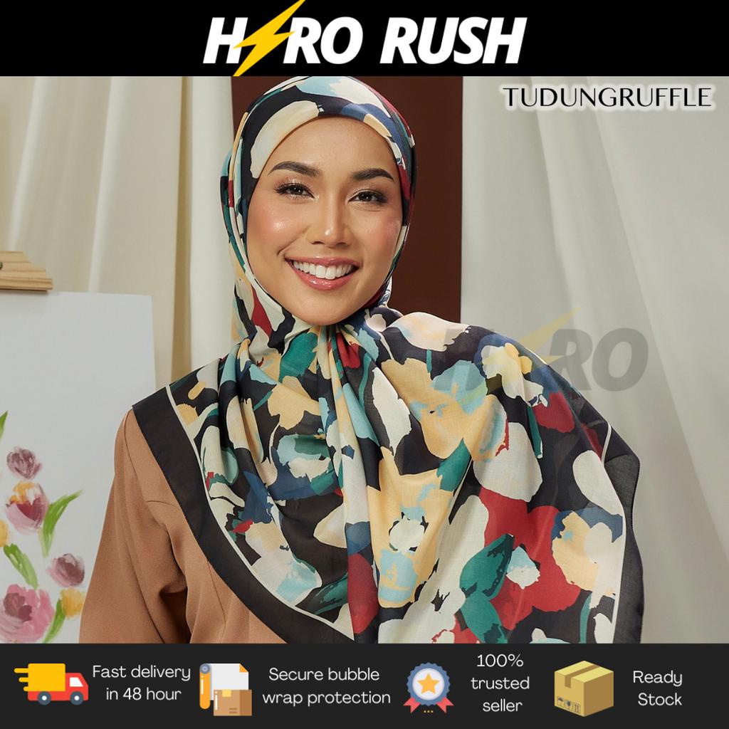 Tudung Ruffle Latest Printed Collection - Premium Cotton Voile and ...