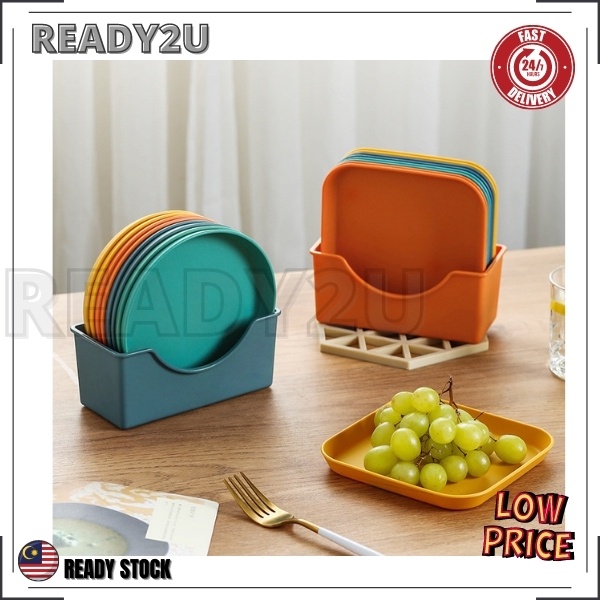 Colour Snack Plates/ Multipurpose PP Plastic Plate for Snack Dessert ...