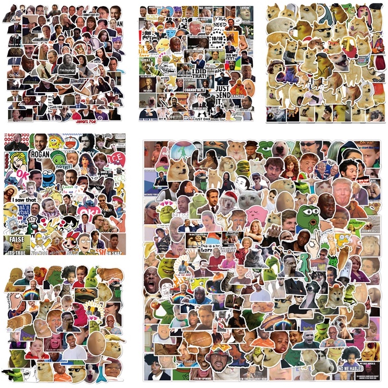 100/50PCS New Funny Meme Stickers for Laptop Phone Fridge Luggage Decal ...