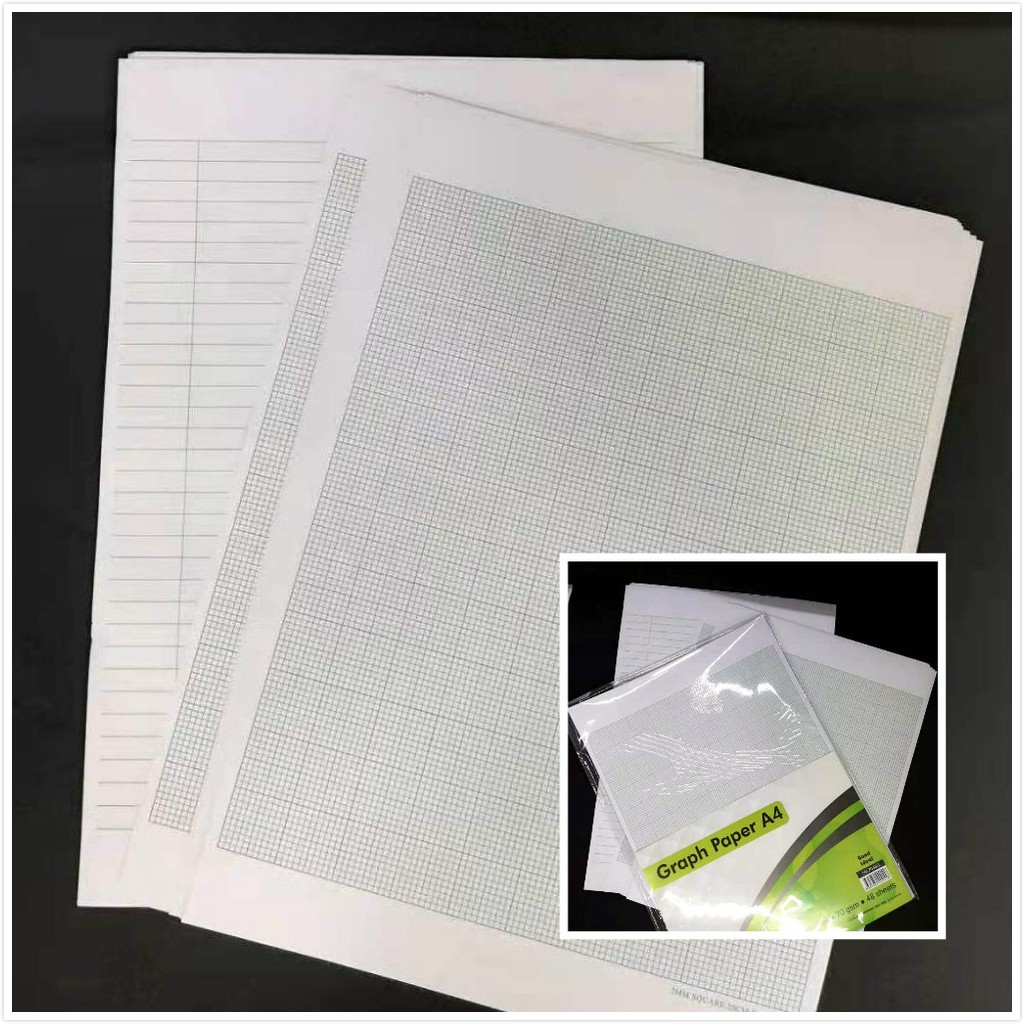 A4 Graph Paper 70gm 48 sheets / Writing Paper / Graph Paper Pack ...
