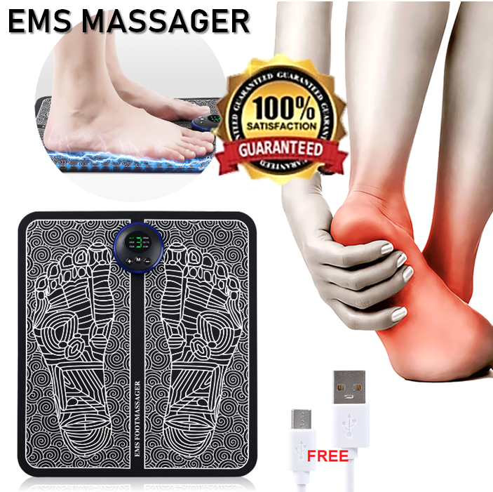 EMS Electric Foot Massager Muscle Stimulator Vibrator Pulse Vibration ...