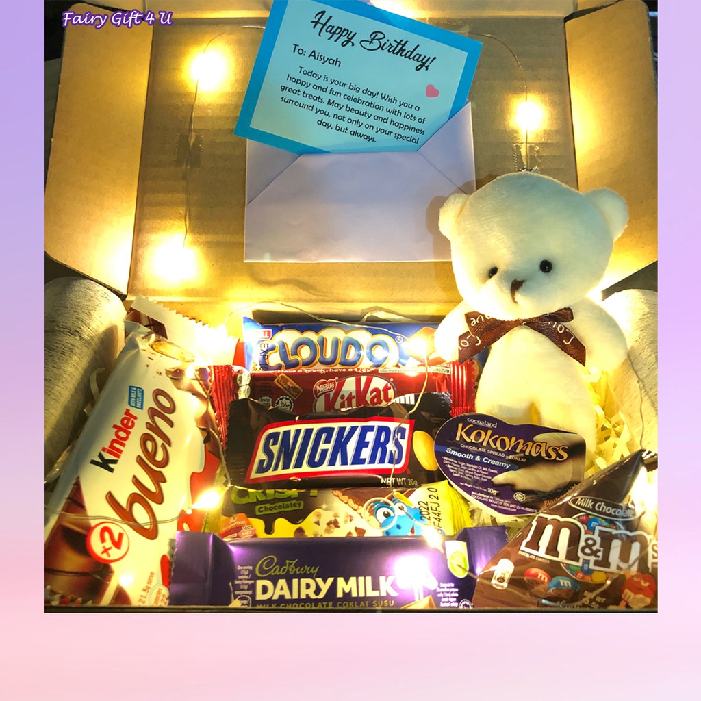 Chocolate box/ Gift box /Surprise box /Happy Birthday gift/ Set Hadiah ...