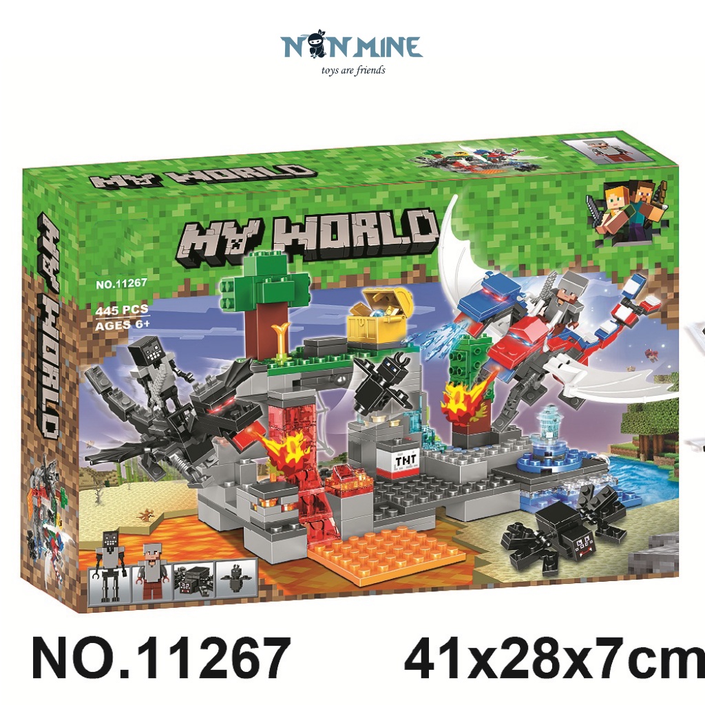 Lego Ninjago Minecraft Bela Lari 11267 Dragon 445 Details Assembly Toy ...