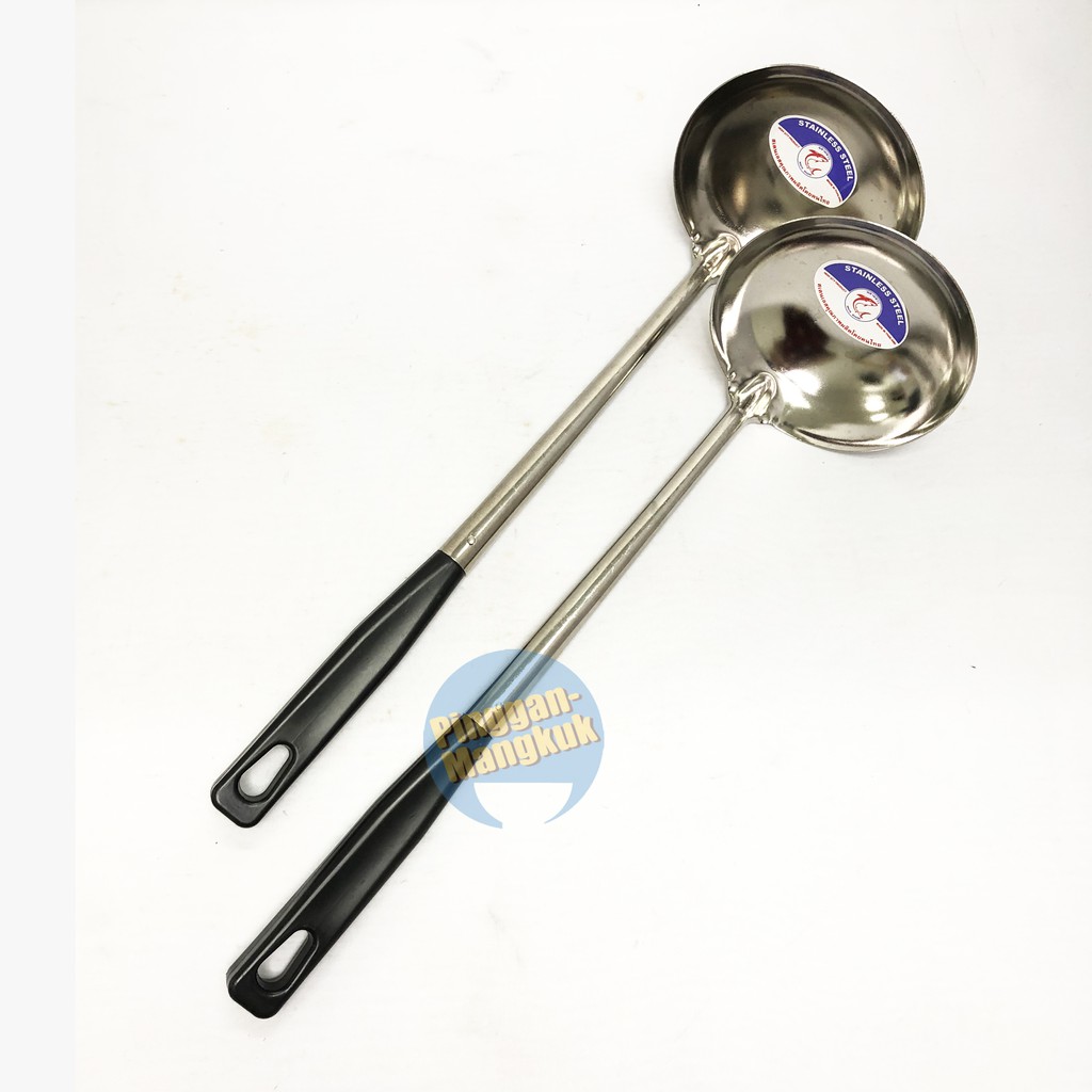 Long Black Handle Stainless Steel Soup Ladle, 30cm | Shopee Malaysia