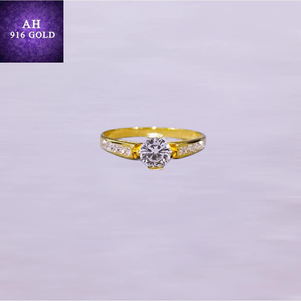 Cincin Tunang Emas 916 Size 11,16/Merisik/Kahwini/Nikah/Engagement Ring ...
