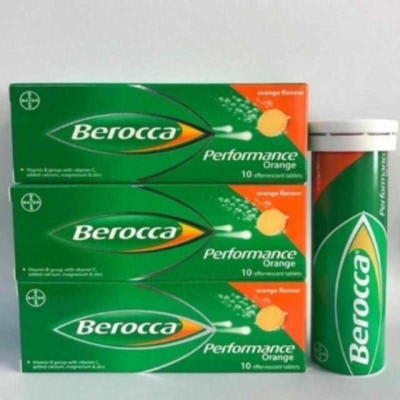 Berocca Performance Vitamin Supplement Effervescent Tablets 10 Tablets ...