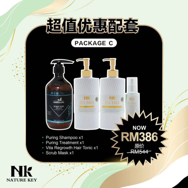 nature key new puring shampoo set | Shopee Malaysia