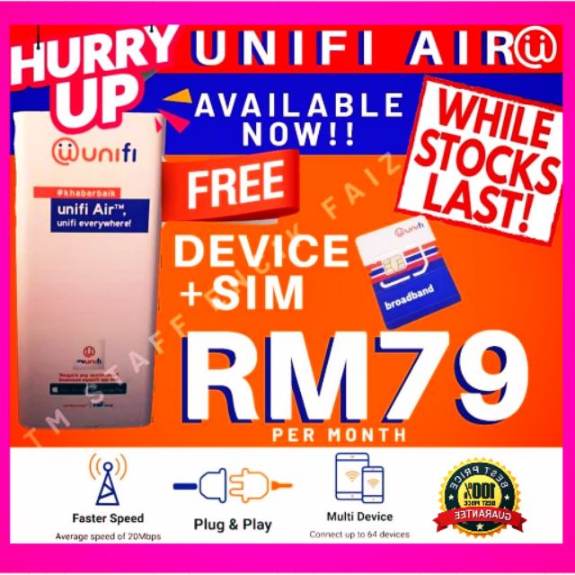 UNIFI AIR UNLIMITED + FREE MODEM HUAWEI + FREE POSTAGE | Shopee Malaysia