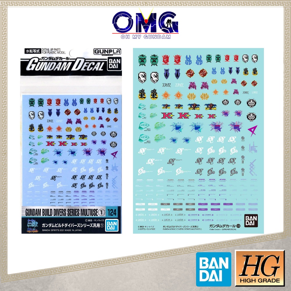 Bandai HGBD Gundam Decal for Gundam Build Divers Series Water Decal GD ...