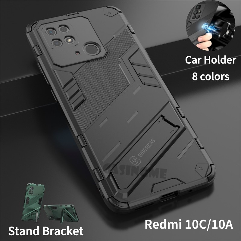 Xiaomi Redmi 10C Casing Hard Armor Shockproof Phone Case Holder Casing ...