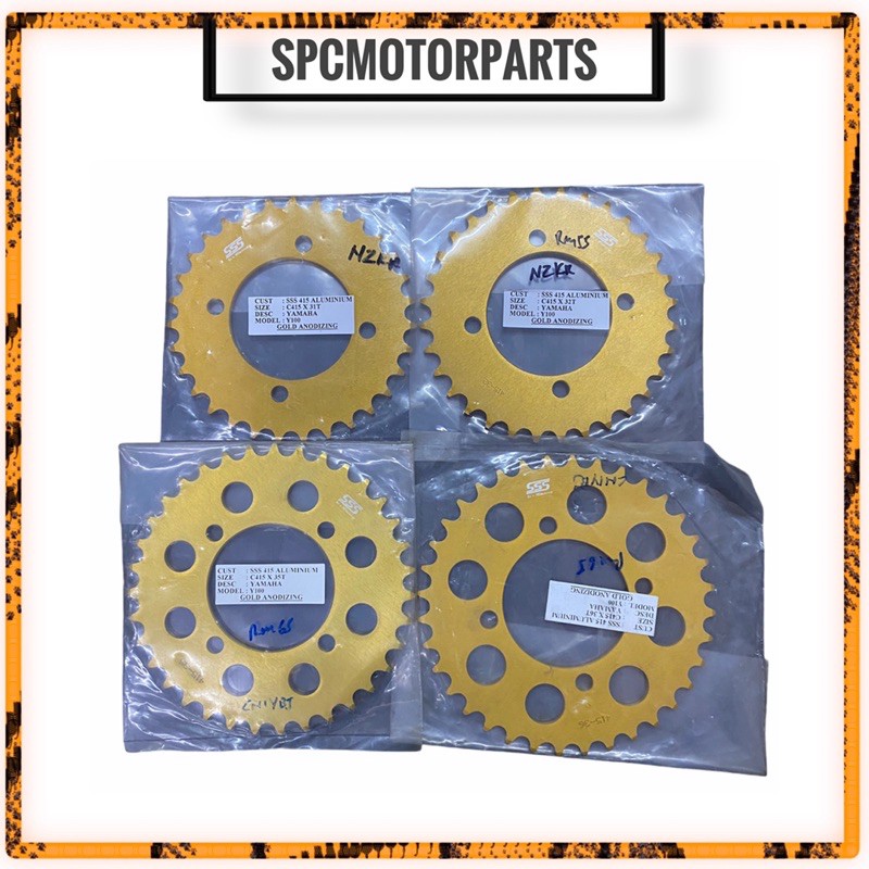 SSS (TRIPLE S) Sprocket Aluminium Gold 415 For Yamaha | Shopee Malaysia