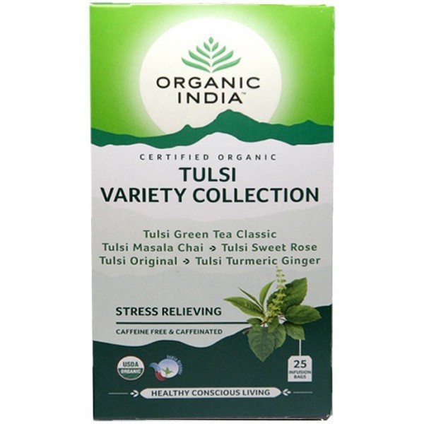 Organic India Tulsi Variety Collection 25 Tea Bag ( Tulsi Green Tea ...