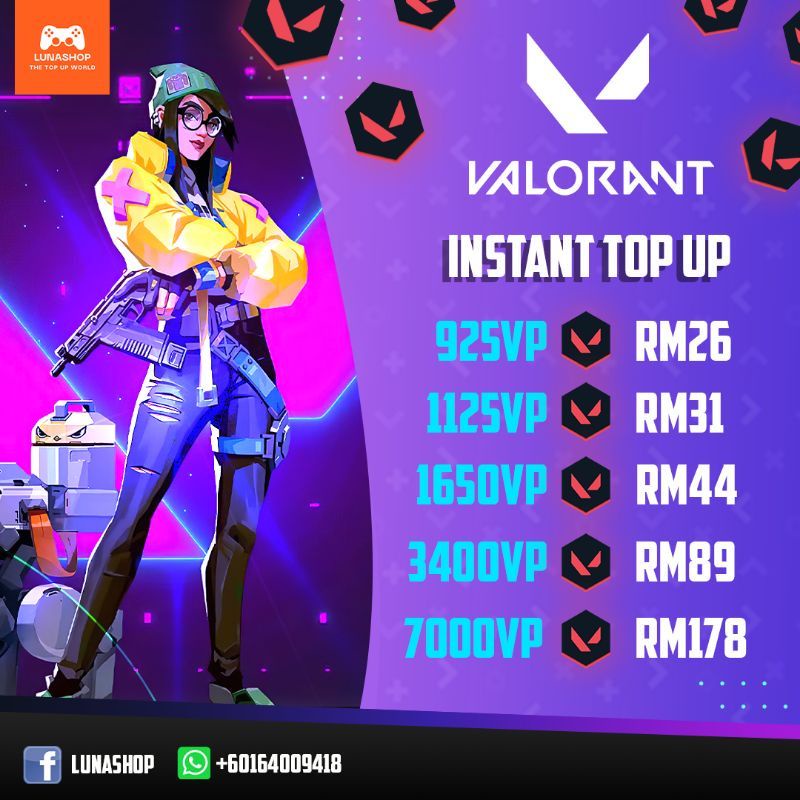 Valorant Points INSTANT Top Up CHEAPEST | Shopee Malaysia