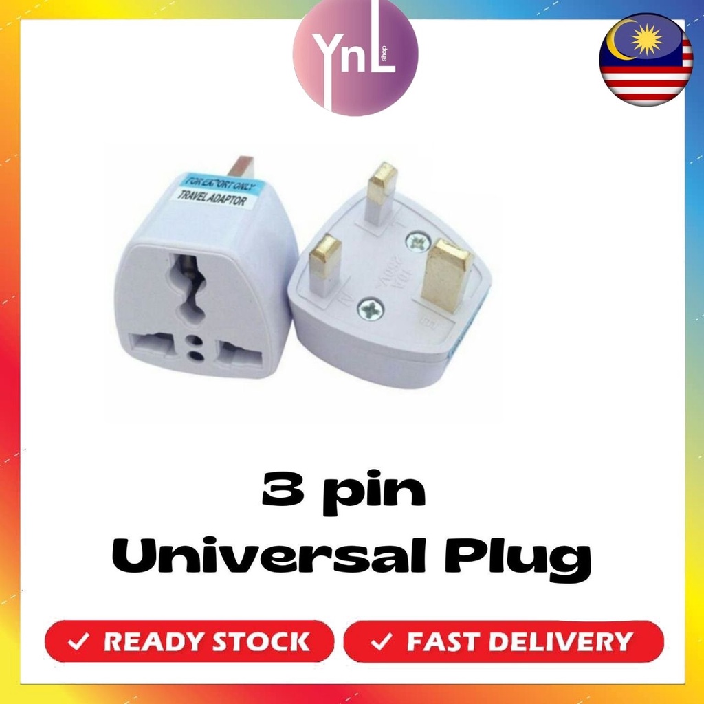 3 Pin Conversion Plug Universal Adapter British Socket Adapter Plug💥 ...