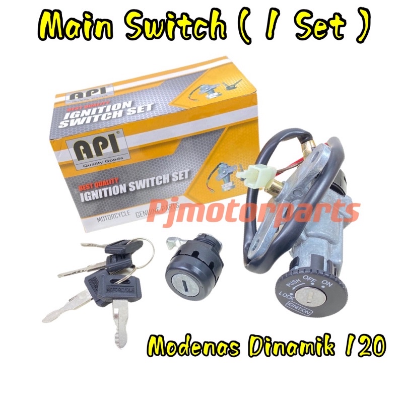 Modenas Dinamik 120 - Main Switch Ignition / Key Set/Seat Lock/Suis ...