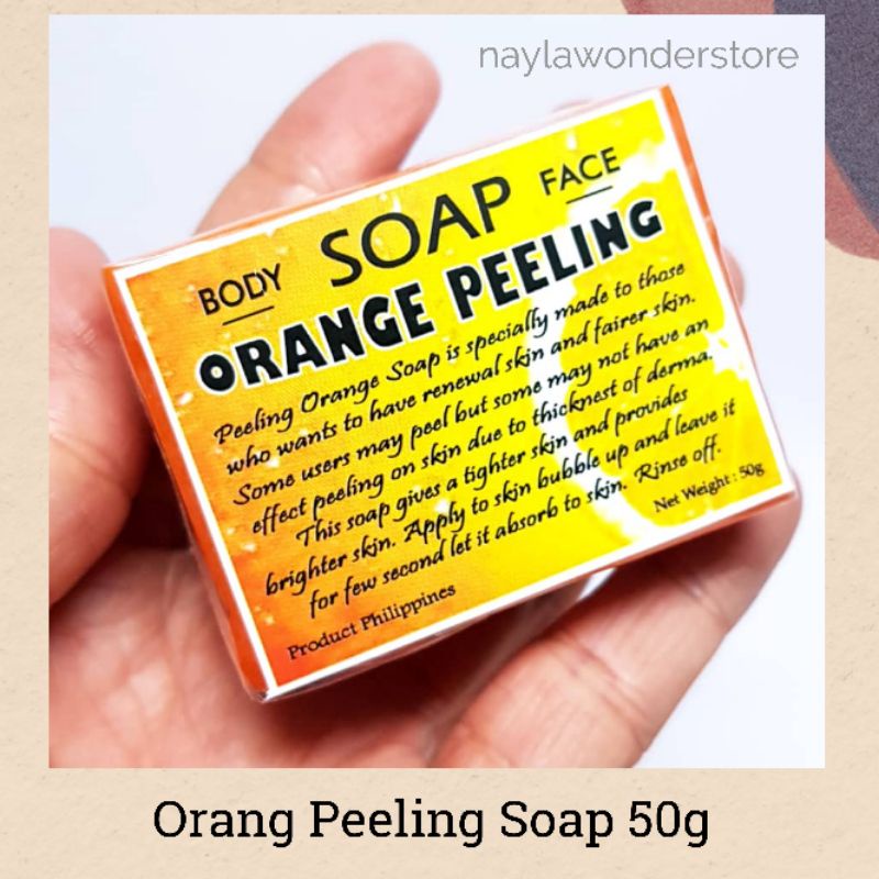 Orange Peel Soap 50g/ Peeling Cream Face Body 40g/ White Skin ...