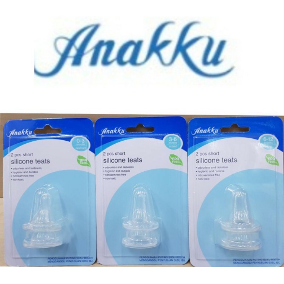 ANAKKU! 2PCS Teat Short Neck Teat Long Neck Teat Anakku Orthodontic ...