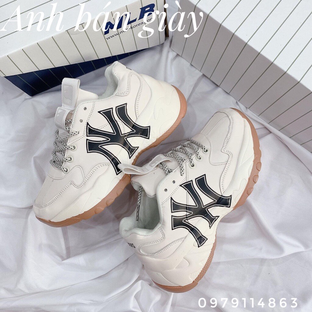 Mlb Sneakers With Brown Sole And NY Letter Pattern | Shopee Malaysia