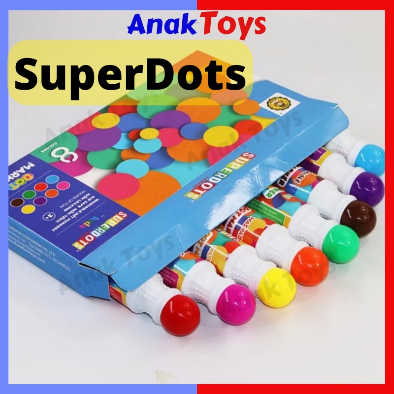 Super Dot To Dot Marker Colour Enlightenment Watercolor Pen Kindergarten Paint Brush Set 儿童点点涂点点 ...