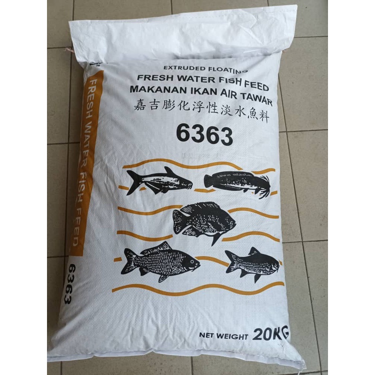FRESH WATER FISH FEED PALLET 6363 20KG ( 1 GUNI ) | Shopee Malaysia