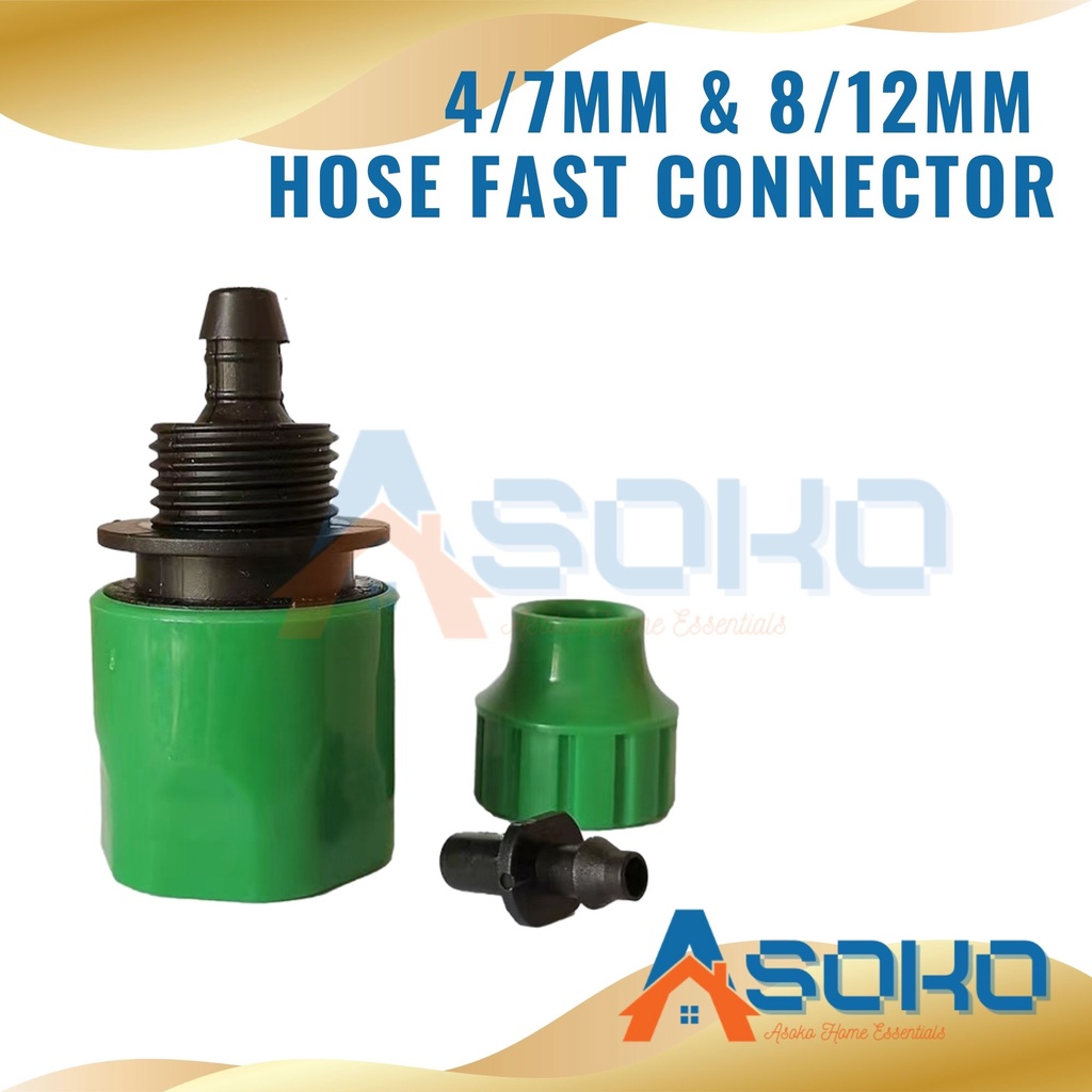 4/7mm Hose Fast Connectors Gardening Micro Irrigation System Quick ...