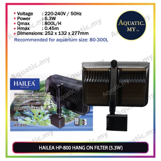 HAILEA HP-800 Hanging Filter (5.3W; 800L/H) | Shopee Malaysia